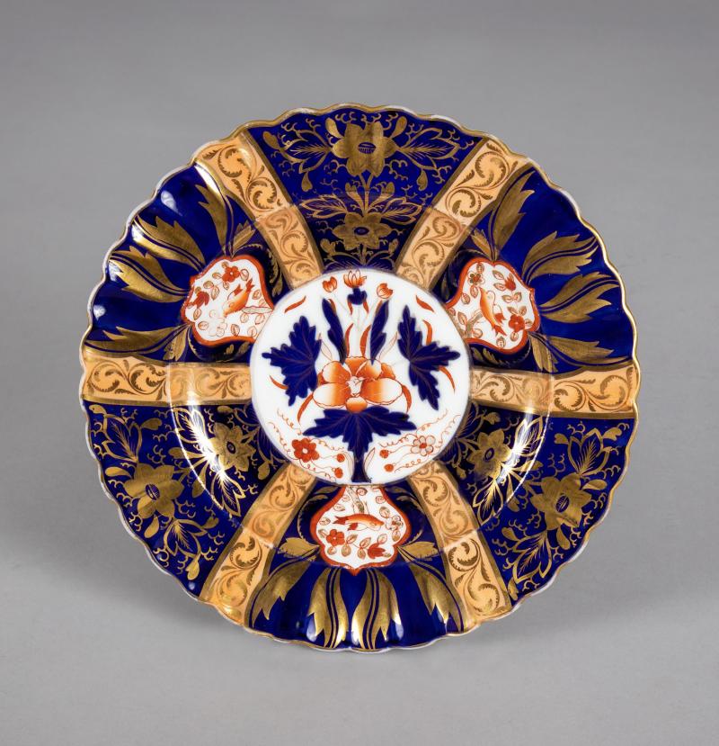 Set of Six Copeland Cobalt Blue Plates