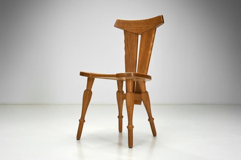Set of Six Geometric Dining Chairs, Europe ca 1960s
