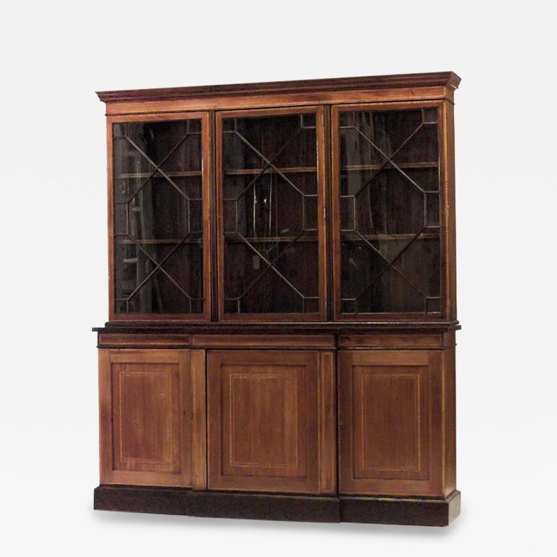 Sheraton Mahogany and Satinwood Breakfront Cabinet