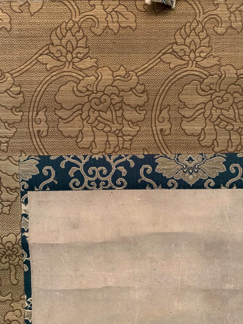 Shukei Shukei - Large Antique Zen Japanese Ink Scroll After Sesson Shukei