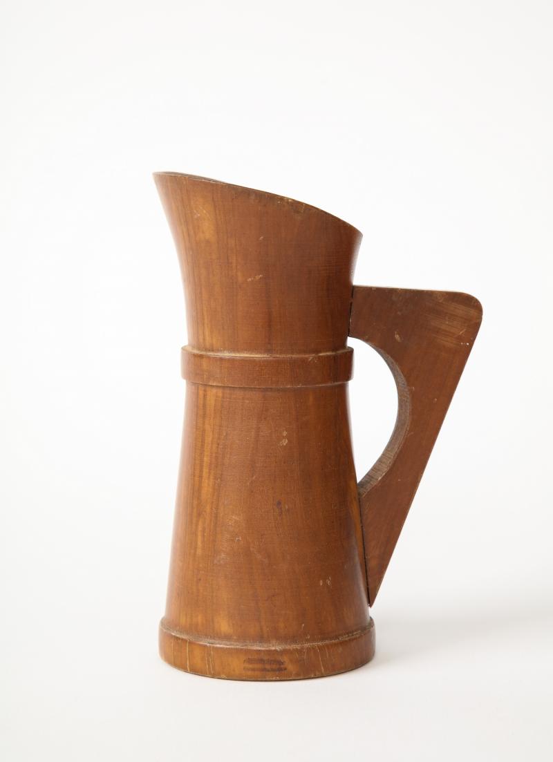 Small Mid-Century Vintage Wooden Pitcher, France, c. 1950s