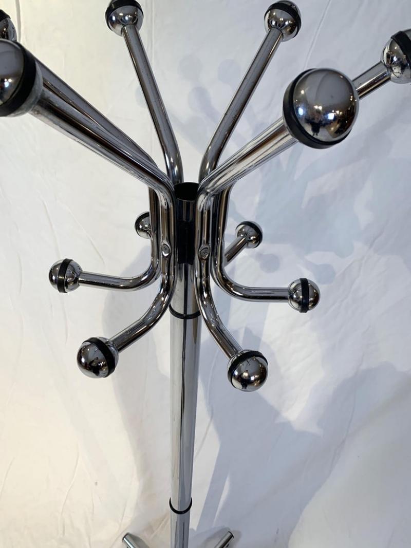 Space Age Chrome-Plated Sputnik Coat Rack, France, 1960/70s