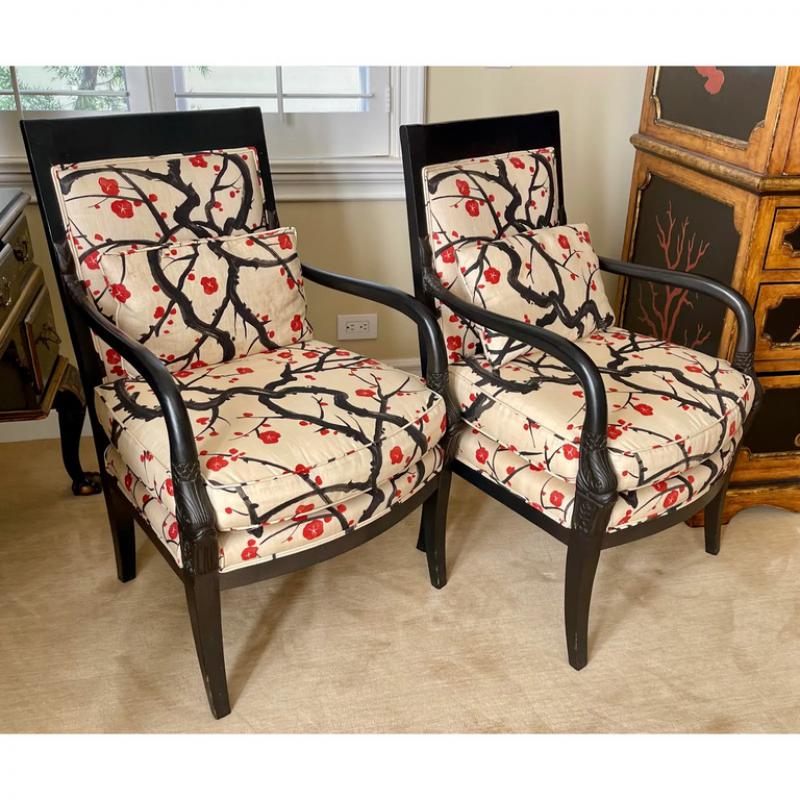 Steve Chase - Directoire Style Steve Chase Arm Chairs W Clarence House ...