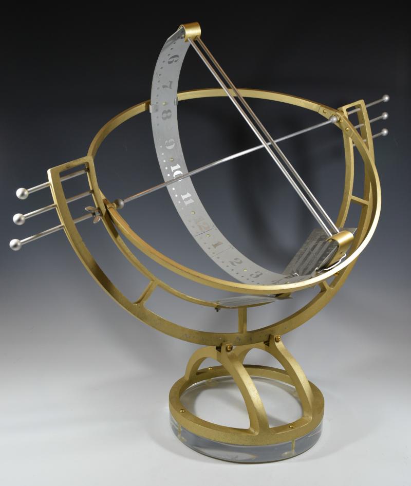 Sundial Sun Clock Modernist Mid Century Armillary
