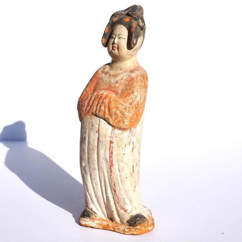 Tang Dynasty Fat Lady Pottery Figure