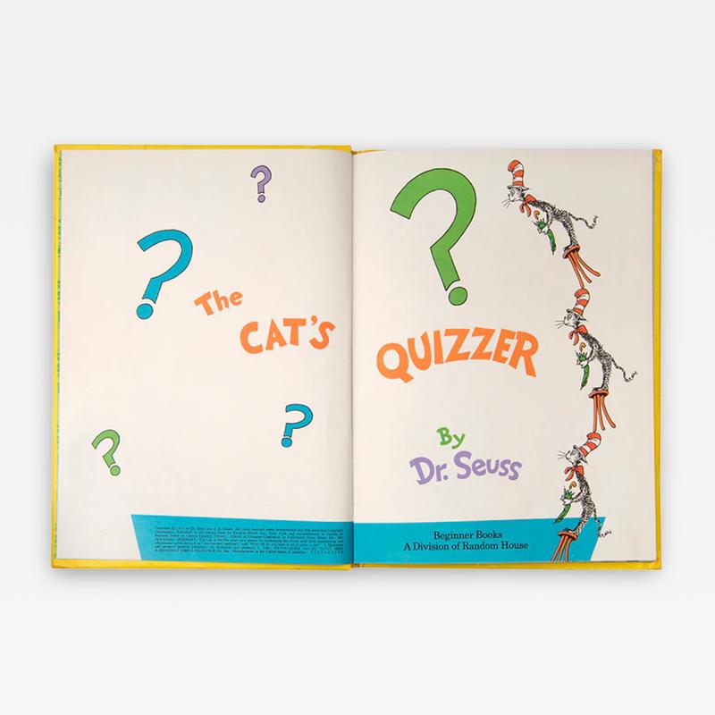 Theodor Seuss (Dr. Seuss) Geisel - The Cat's Quizzer. by Dr. SEUSS