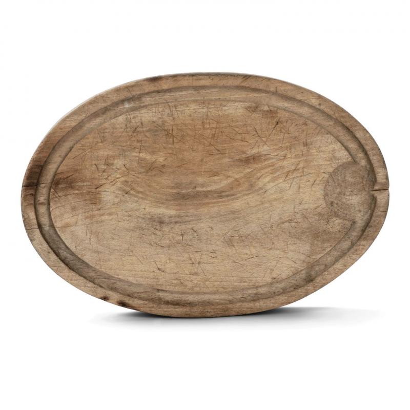 Thick Oval-Shaped Cutting Board