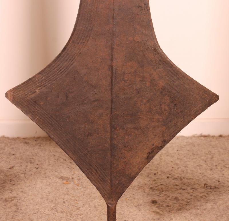 Three African Topoke Sword Currency On Custom Stands