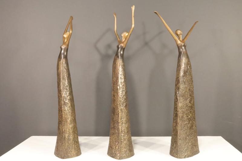 Tom Corbin - Three Bronze Sculptures in Style of Tom Corbin