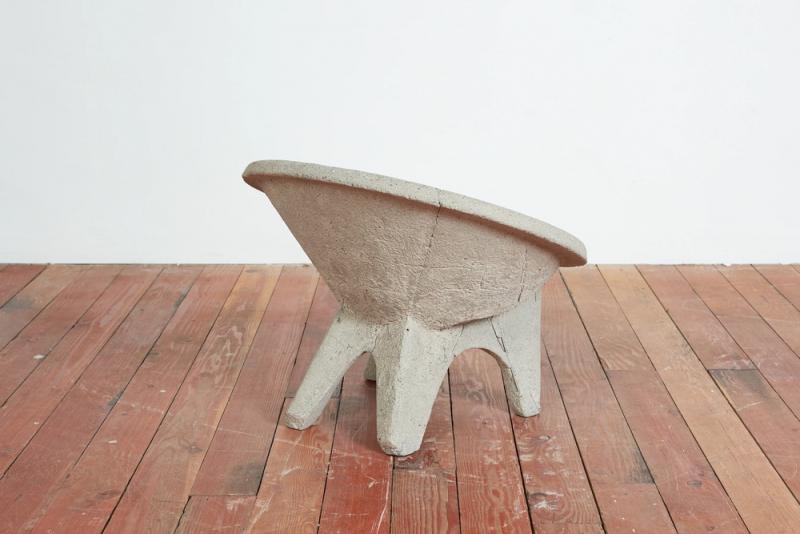 VINTAGE SCULPTURAL CEMENT CHAIR