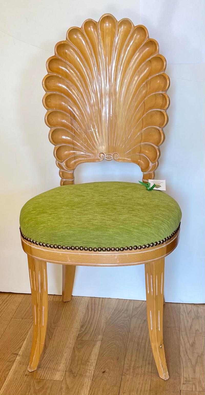 Vintage Mid-Century Modern Italian Grotto Style Shell Form Chair