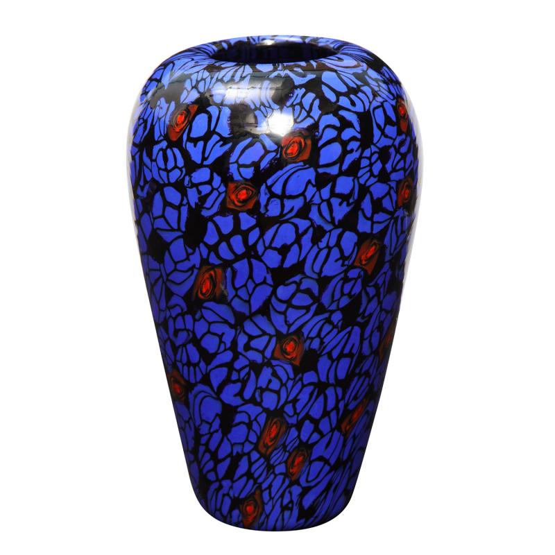 Vittorio Ferro - Vittorio Ferro Vase with Unique Multicolor Murrine 1990s