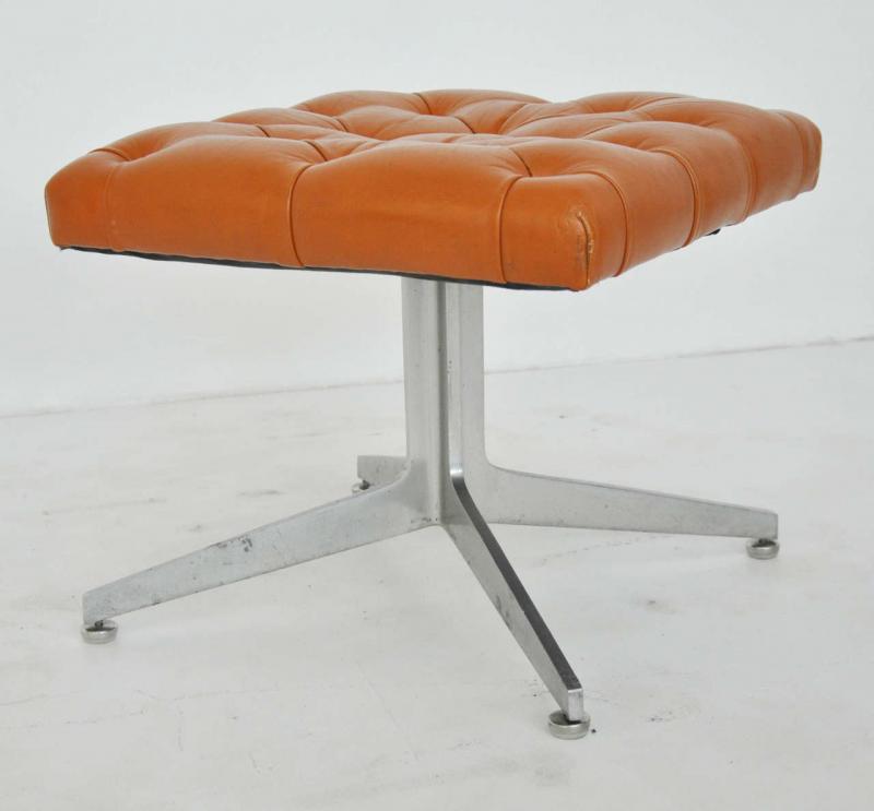Ward Bennett - Ward Bennett Tufted Leather Stool