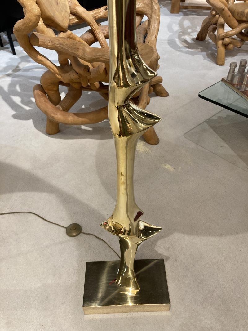 Willy Daro - 1970's polished bronze sculptural floor lamp by Willy Daro
