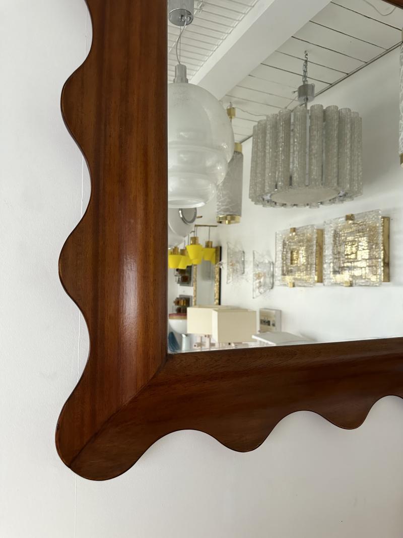 Wood Wave Mirror. Italy