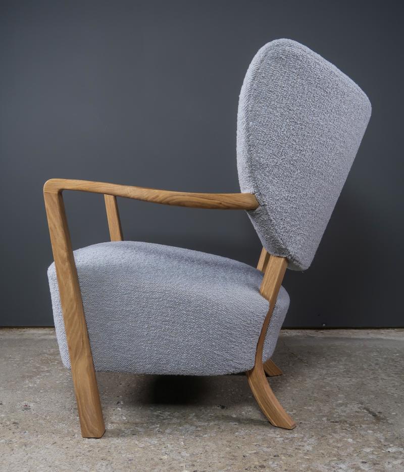 "Wulff" Lounge Chair by &tradition, Copenhagen, Karandash Bouclé