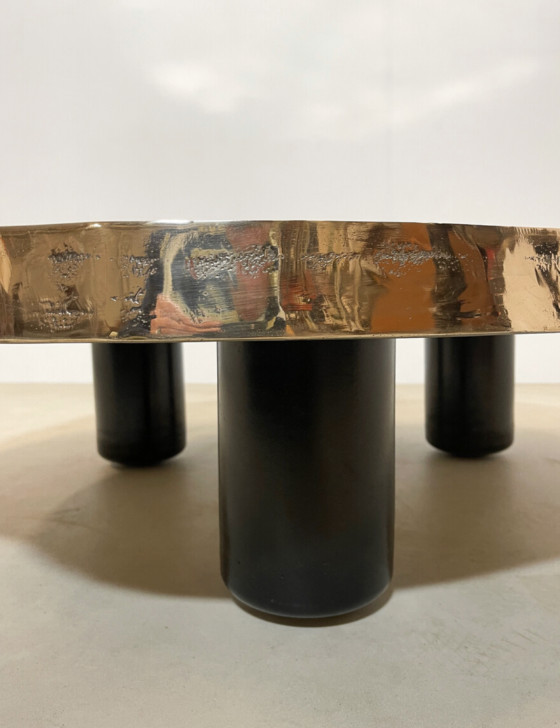 contemporary modern large bronze coffee table