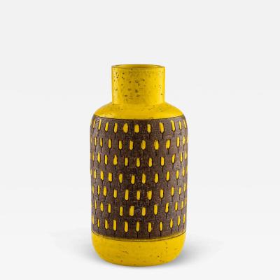 Bitossi - Bitossi Vase, Ceramic, Yellow, Brown, Signed