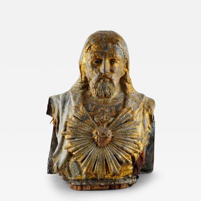 LOUIS JOBIN - ZINC SACRED HEART ATTRIBUTED TO LOUIS JOBIN.