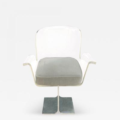 Pace Collection - Pace Collection Desk Chair With Swiveling Lucite Seat ...