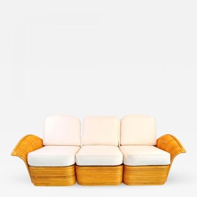 1950s American rattan sofa (matching armchairs)