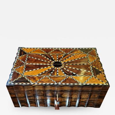19th Century Anglo Ceylonese Coromandel Stationary Box with Specimen ...