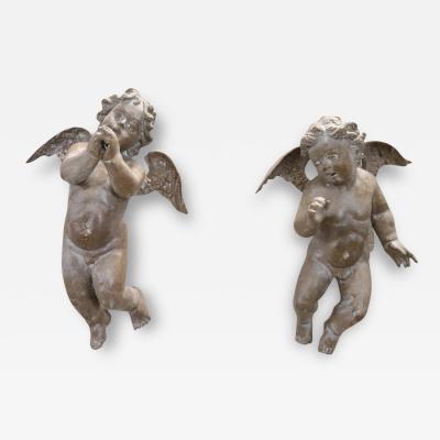 21th Century Italian Pair of Cherubs