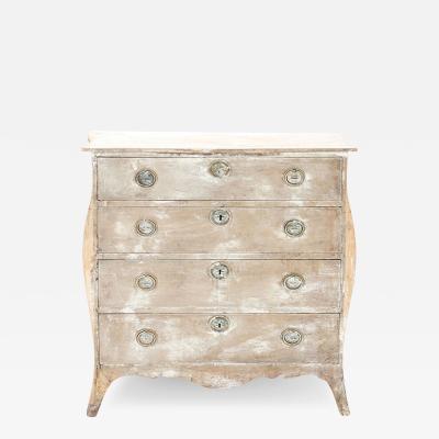 A French White washed oak dresser of Bombay shape. 19th C