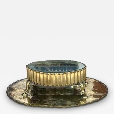 Antique Polished Brass Turkish Barzier Now a Centerpiece Stand