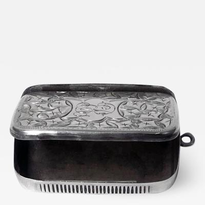 Antique Silver Puzzle Vesta Match Box Case, Birmingham 1898 Joseph Gloster