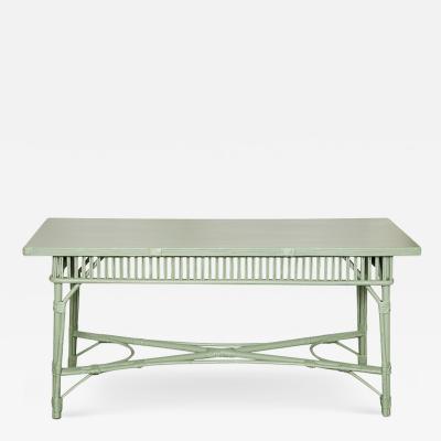 Antique Stick Wicker Painted Table