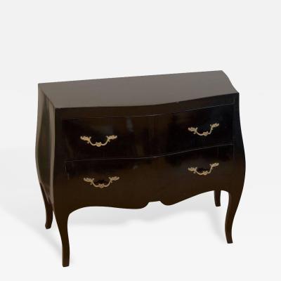 Black Lacquer Bombé Chest