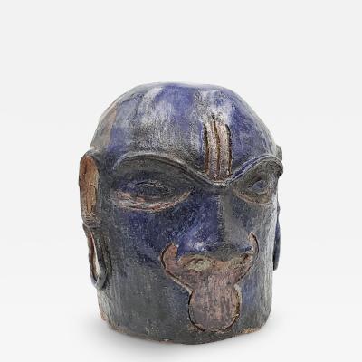 Californian Large Figurative Experimental Coil-Built Totem Head