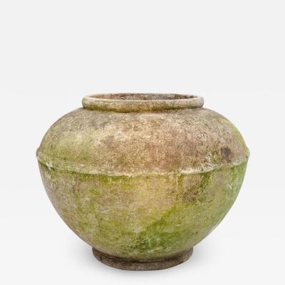 Cast Stone Planter with patina