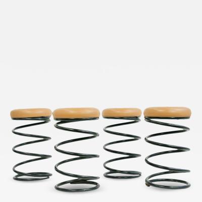 Coil Spring Bar Stools - Set of 4