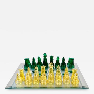 Murano Glass - Contemporary Minimalist Green & Yellow Murano Glass ...