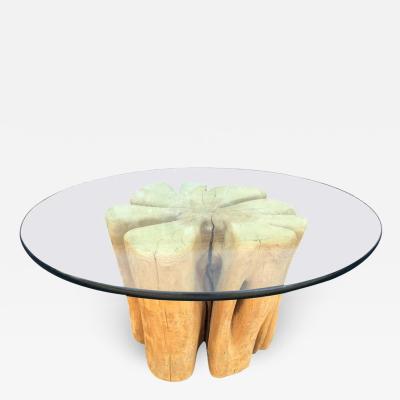 Cypress Wood Tree Trunk Coffee Table