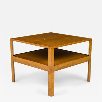Edward Wormley - American Two Tier Square Wooden End / Side Table