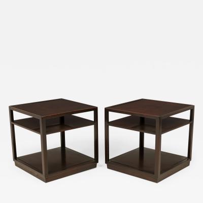 Edward Wormley - Pair of Edward Wormley American Square Wooden End ...