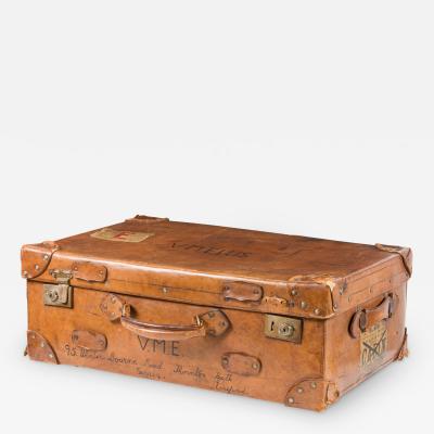 English Brown Leather Valise 15