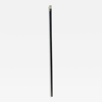 English Victorian Style Ebonized Cane With Pewter Handle 1