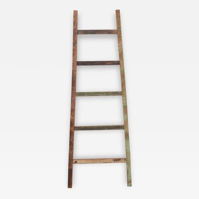 English Vintage Painted Farm Ladder