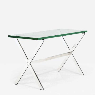 Florence Knoll - Florence Knoll Chrome and Glass X Base Console Table, 1960