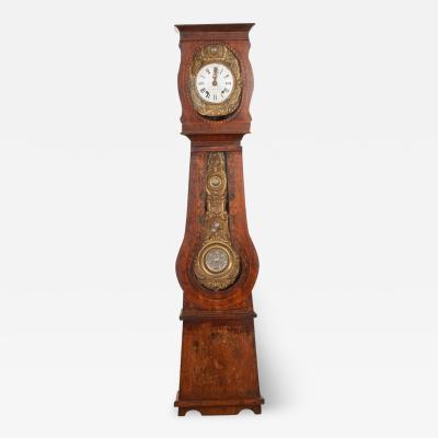 French 19th Century Banjo Painted Case Clock