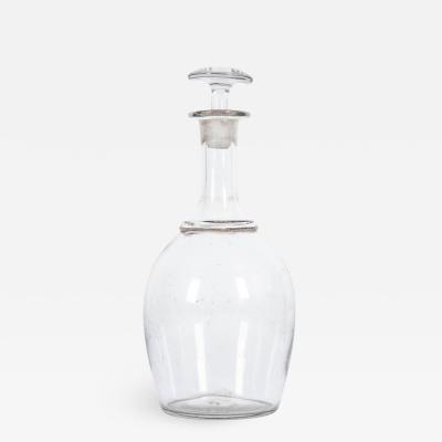 French 19th Century Blown-Glass Lidded Calvados Decanter