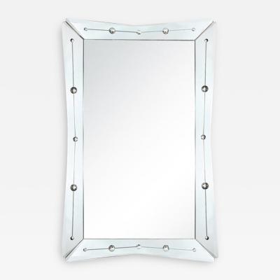 Hollywood Art Deco Atomic Mirror with Beveled Edges & Reverse Etched ...