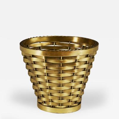 Italian Mid-century brass waste paper bin