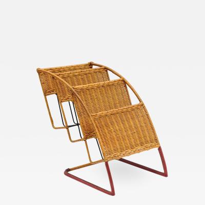 Jacques Adnet - Rare Stitched Leather Book Rack