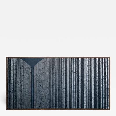 Japanese Two Panel Screen: Hand-made Paper with Silver and Silk