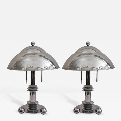 Jay Spectre - 1970s Jay Spectre Vintage Pair of Chromed Lamps with ...